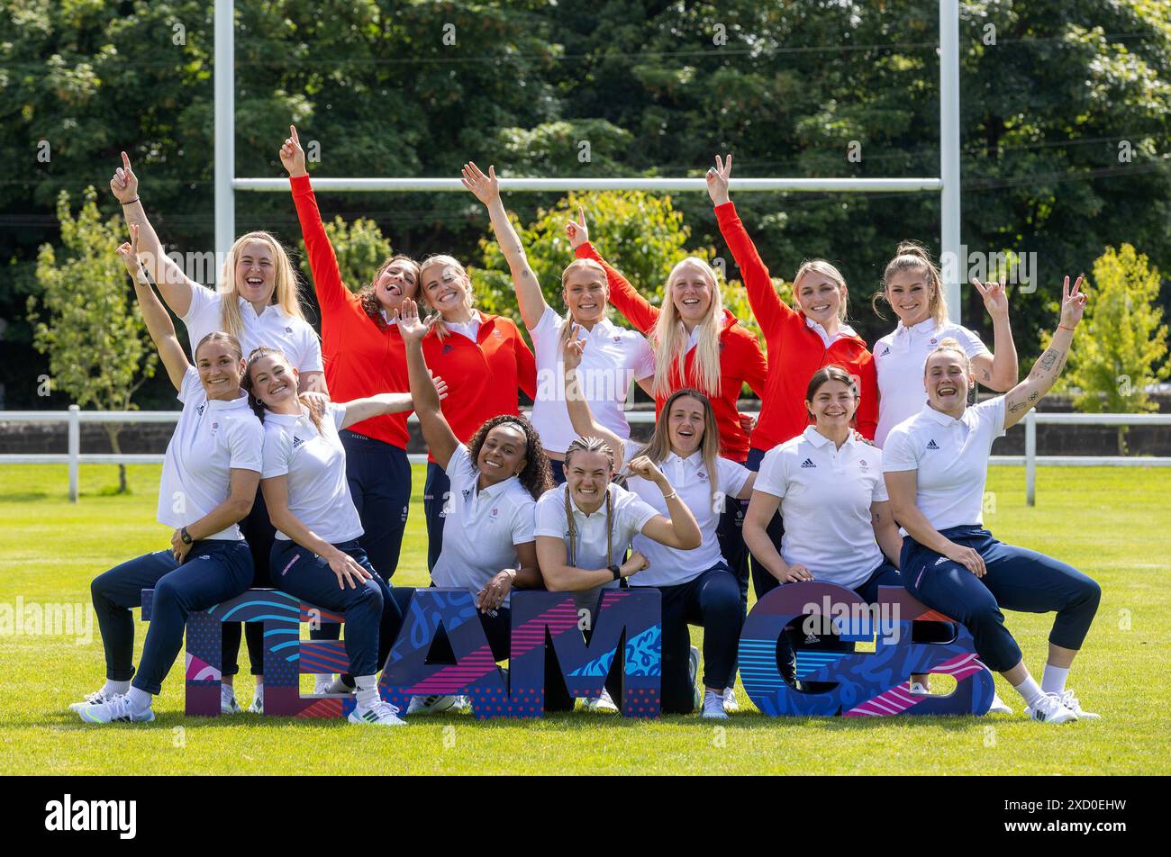Great Britain's 7's team including Amy Wilson Hardy, Ellie Boatman ...