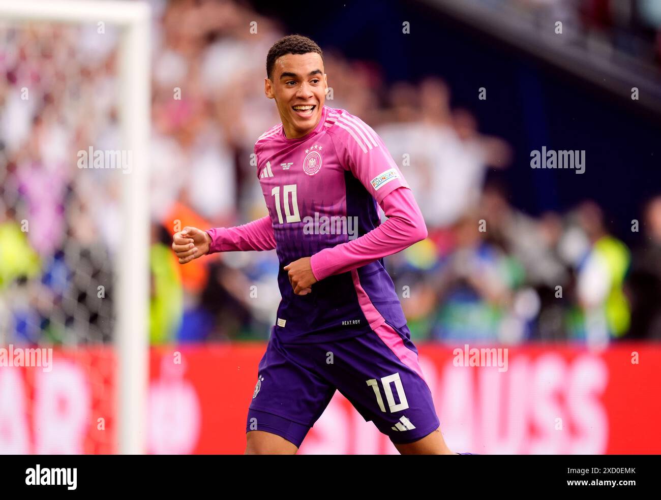 Germany's Jamal Musiala celebrates scoring their side's first goal of ...
