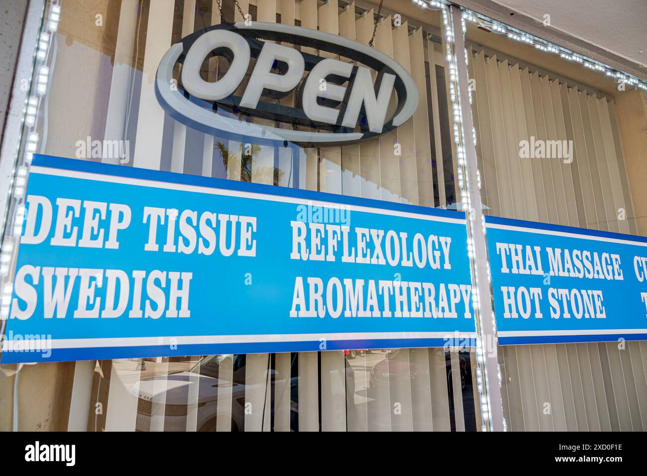Miami Beach Florida,business sign massage center centre,deep tissue ...