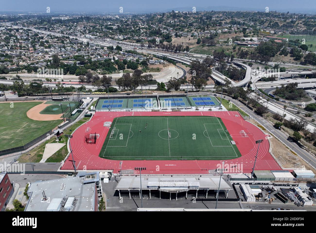 General overall aerial view jesse owens track at university stadium hi-res stock photography and ...