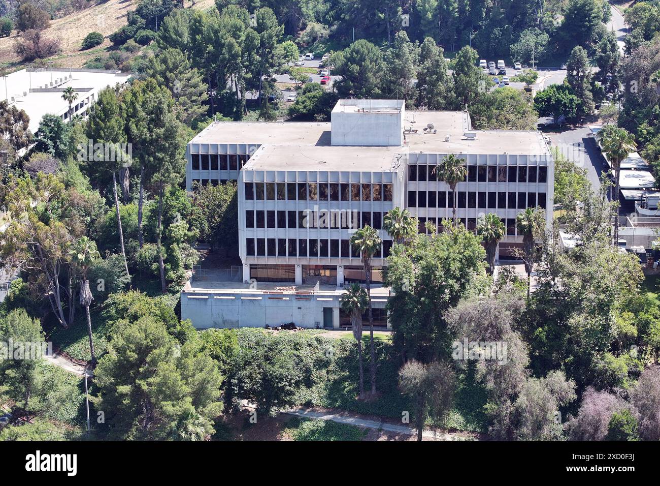 An aerial view of the Los Angeles Sheriff's Department headquarters ...