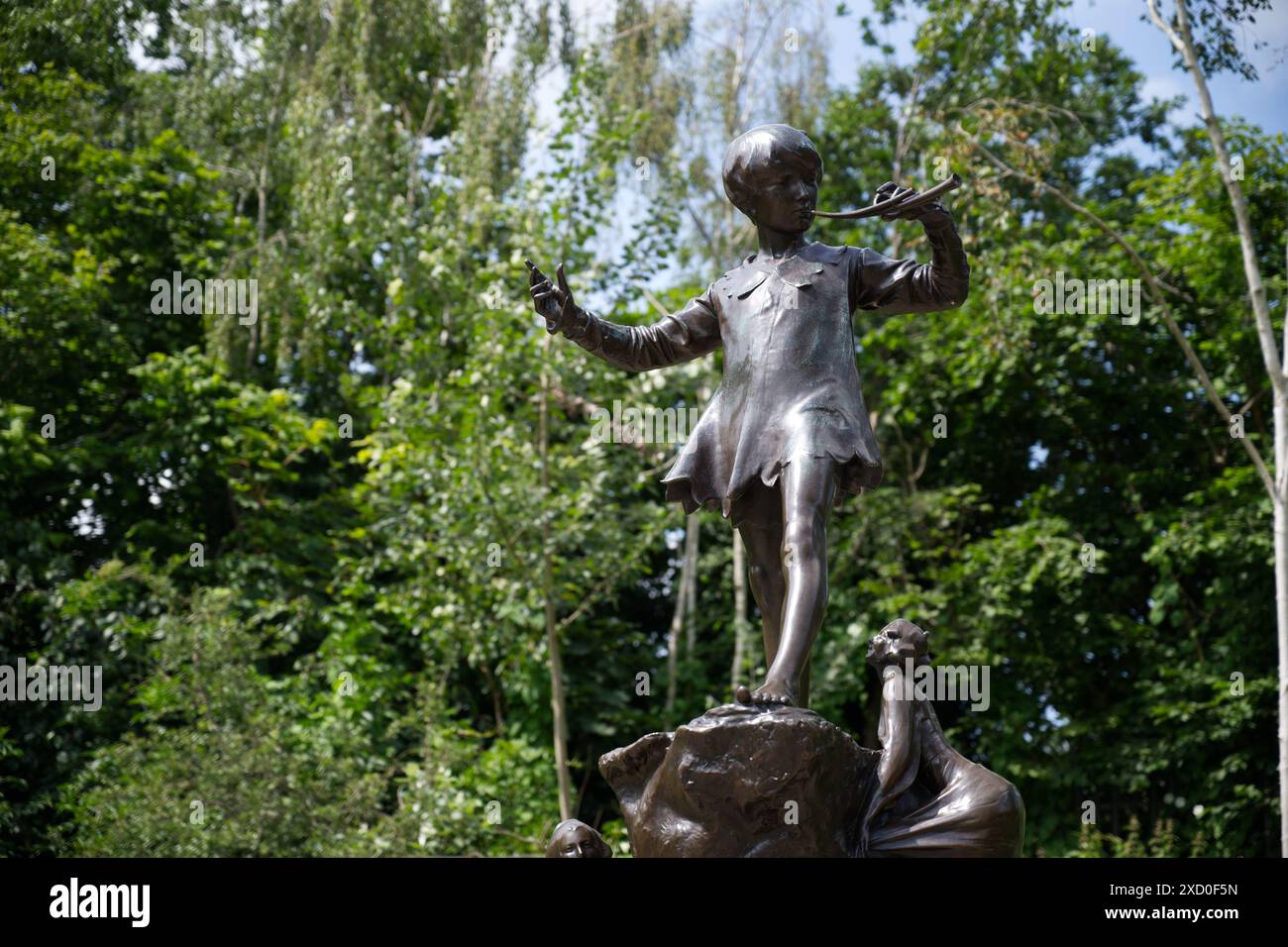 The statue of Peter Pan is a 1912 bronze sculpture of J. M. Barrie's ...