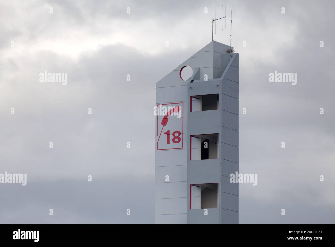 Observation tower of the fire station of Saint Denis de la Reunion ...