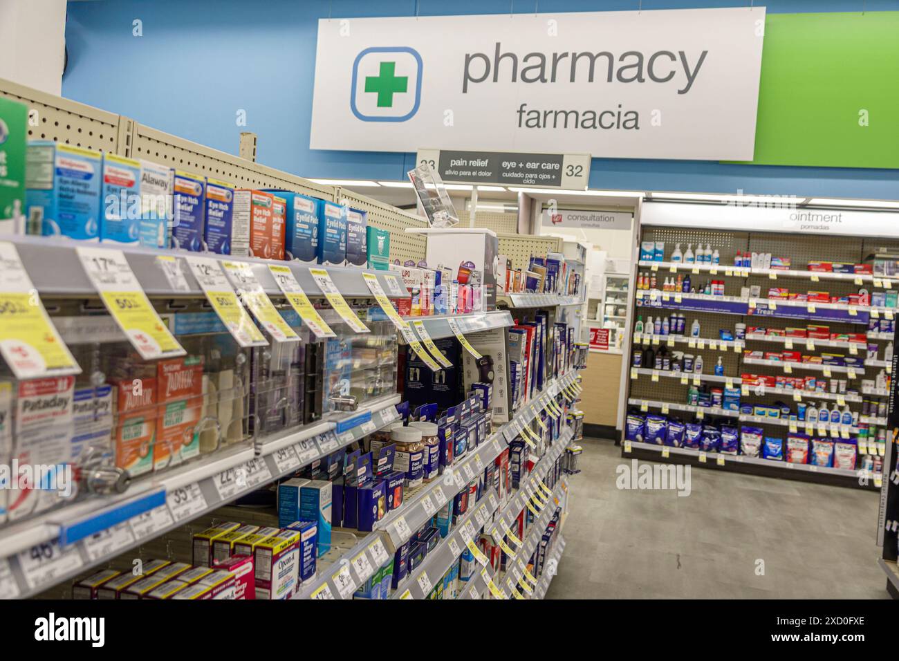 Drugstore aisle sign hi-res stock photography and images - Alamy