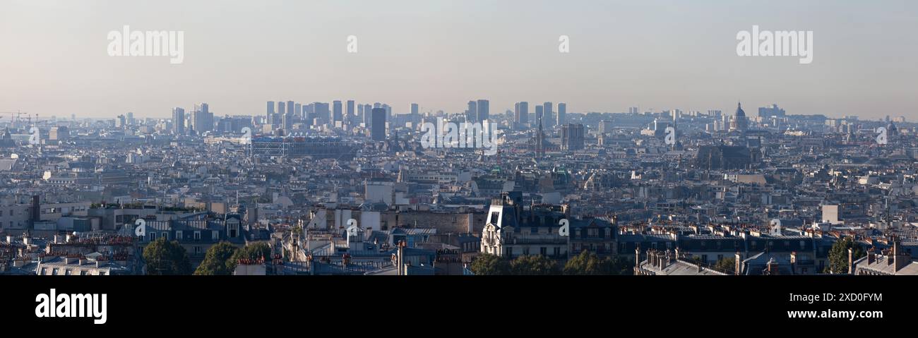 Panoramic view of Paris taken from the Sacré-Cœur including many of the ...