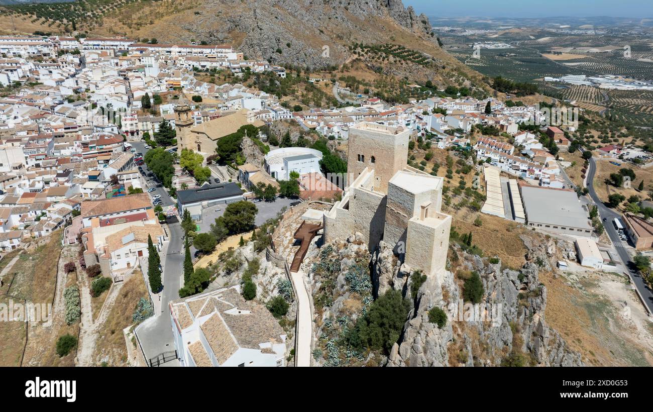 aerial view of the municipality of Luque in the province of Cordoba ...