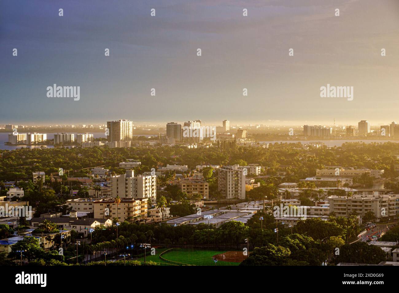 Miami Beach Florida,break in weather causing flash flooding,aerial ...