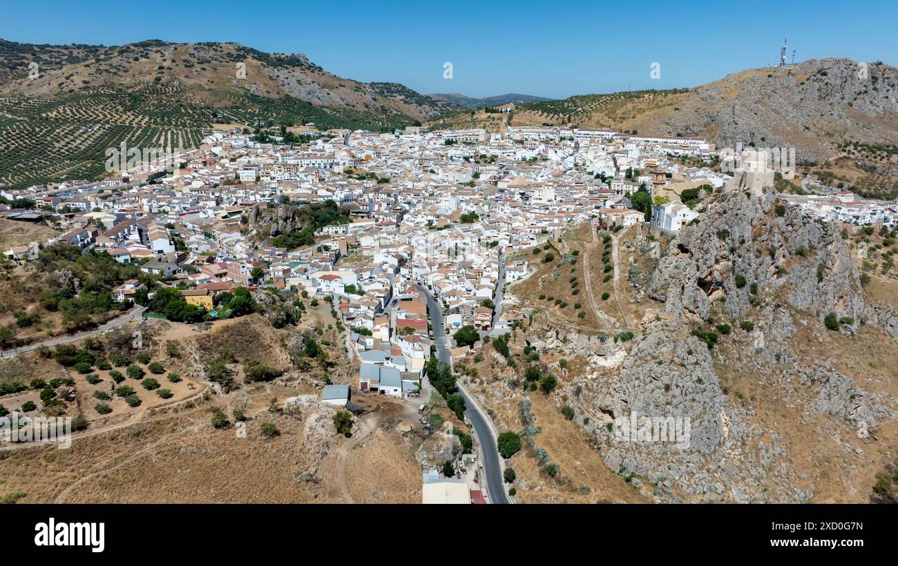 aerial view of the municipality of Luque in the province of Cordoba ...