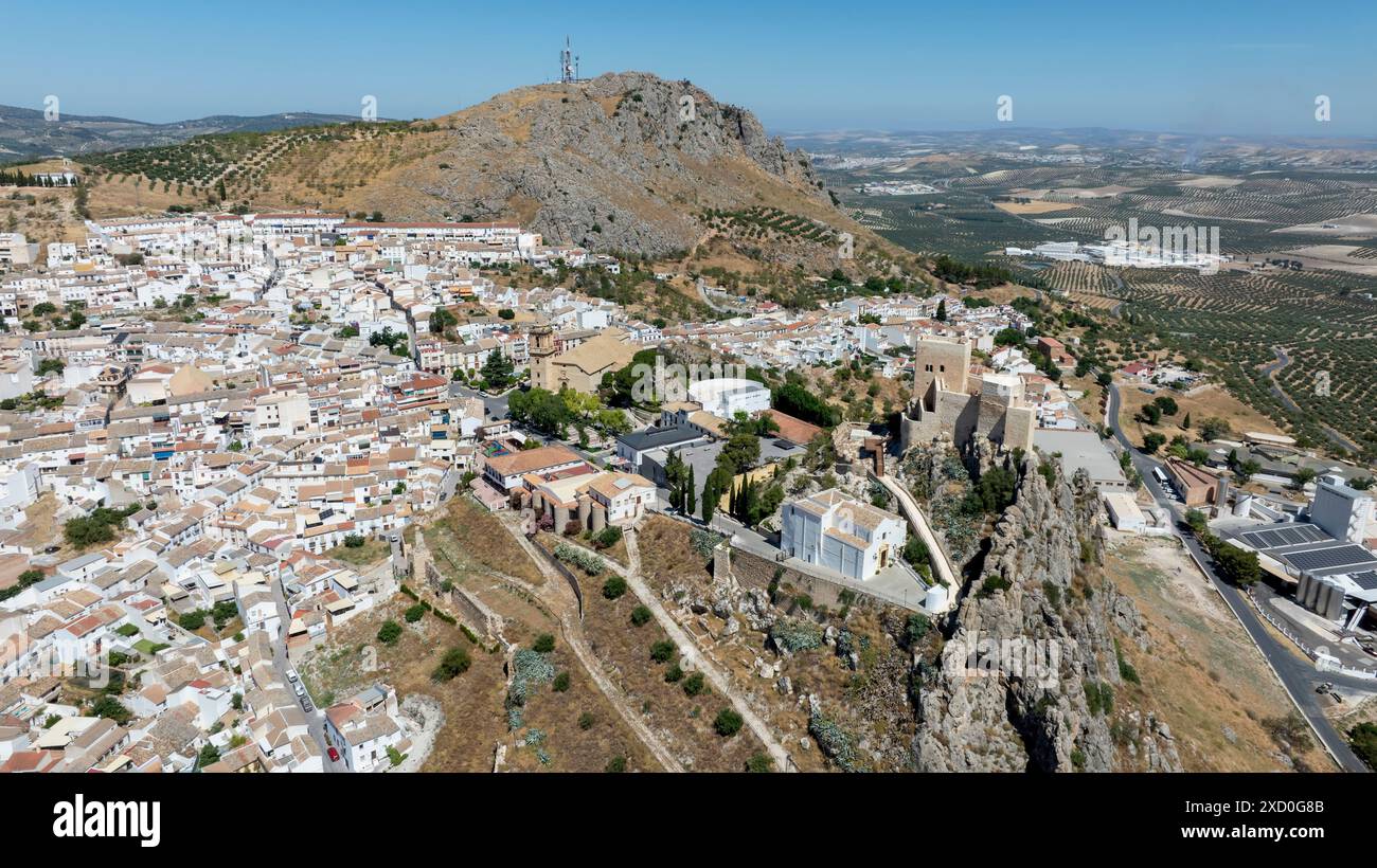 aerial view of the municipality of Luque in the province of Cordoba ...