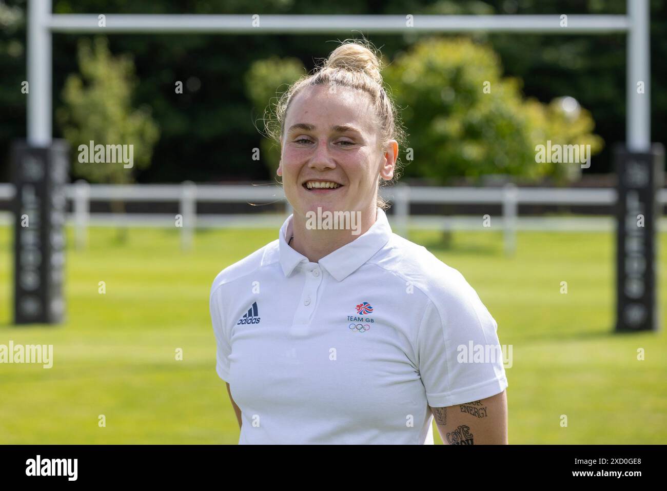 Megan Jones poses for photo during the Team GB Paris 2024 Women's Rugby ...