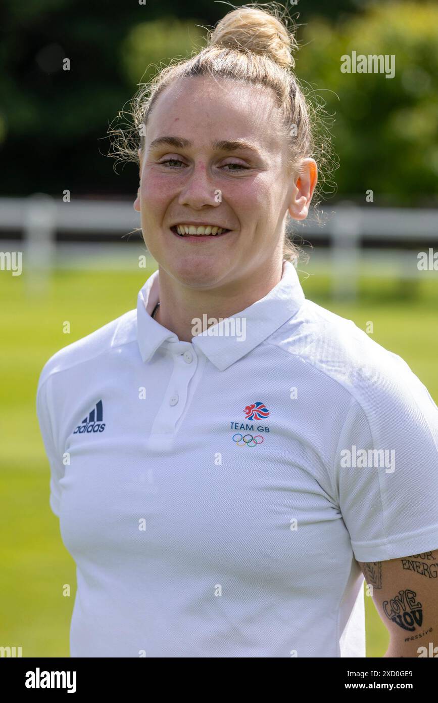 Megan Jones poses for photo during the Team GB Paris 2024 Women's Rugby ...