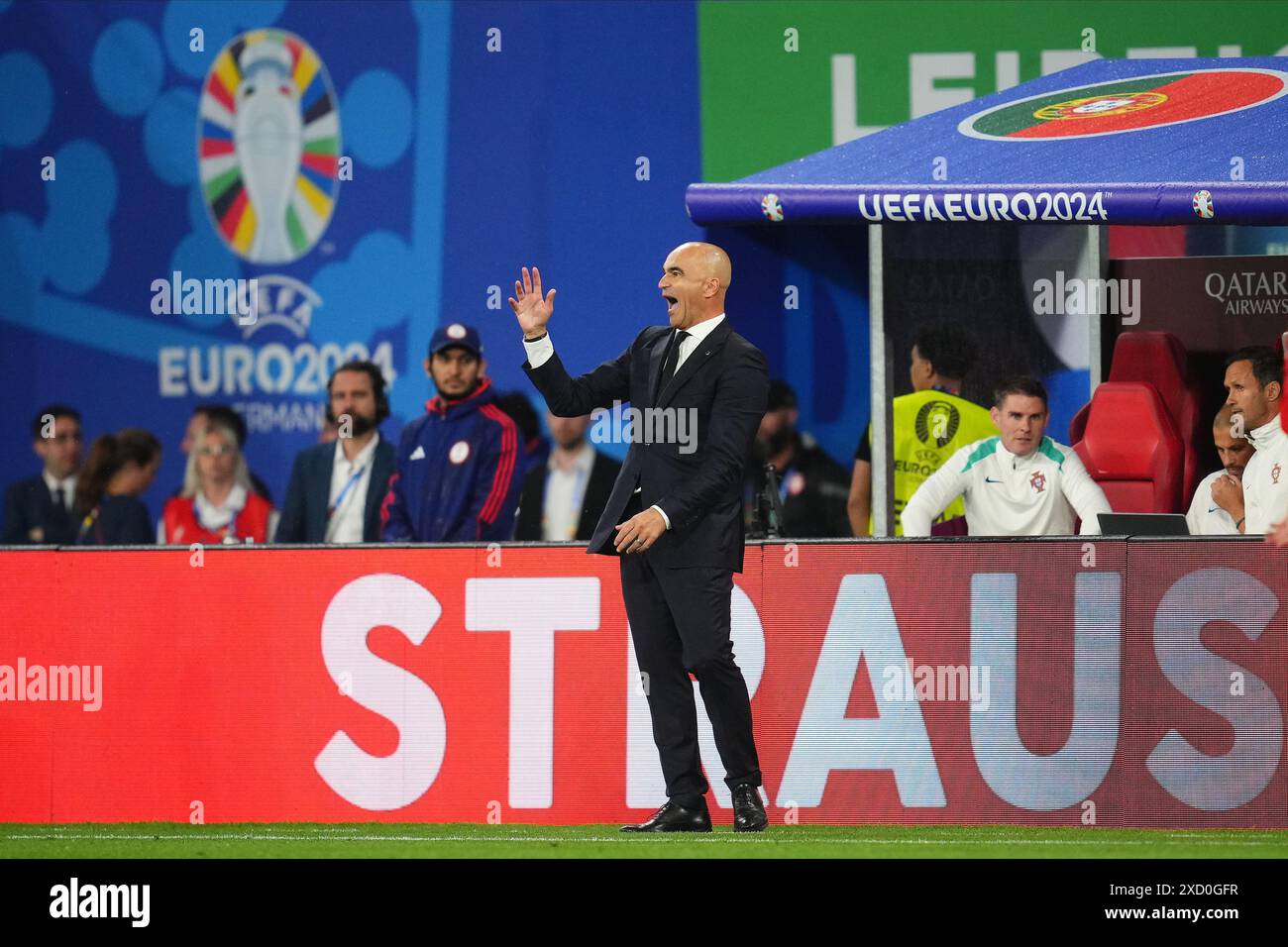 Portugal head coach Roberto Martinez during the UEFA Euro 2024 match ...