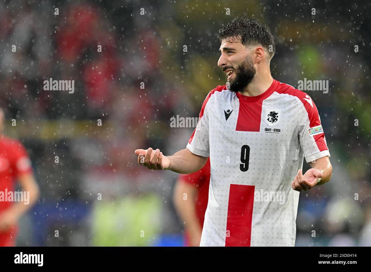 Zuriko Davitashvili (9) of Georgia pictured during a soccer game ...