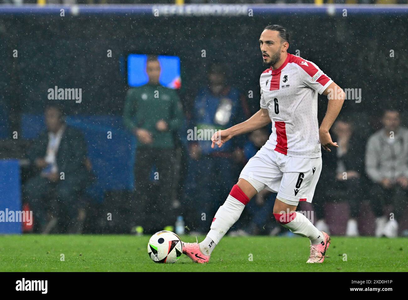 Giorgi Kochorashvili (6) of Georgia pictured during a soccer game ...