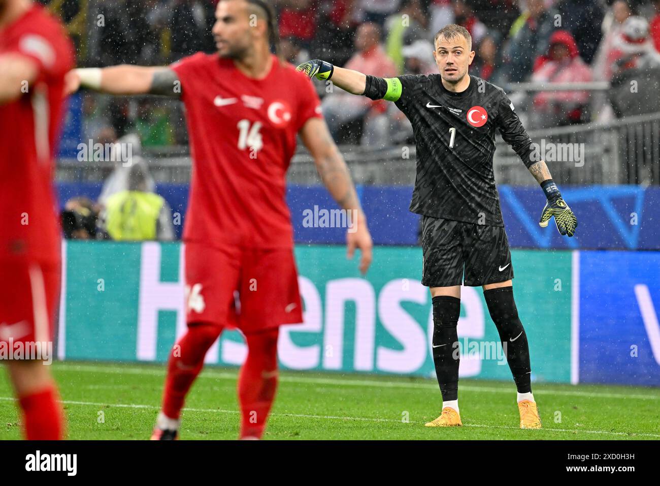 goalkeeper Mert Gunok (1) of Turkey pictured during a soccer game ...