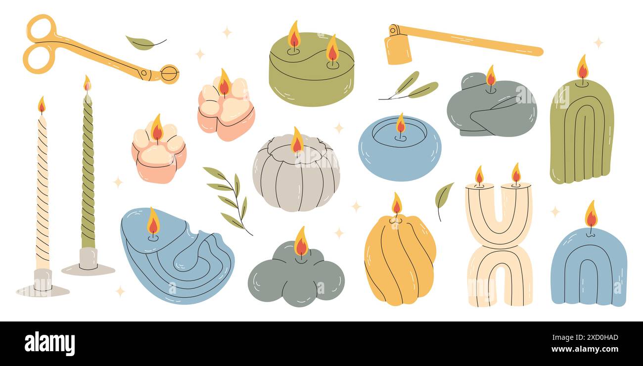 Handmade soy wax scented Stock Vector Images - Alamy