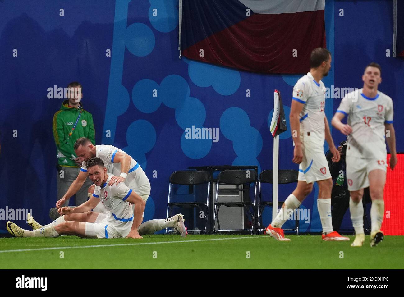 Leipzig, Germany. 18th June, 2024. Lukas Provod of Czechia celebrates ...