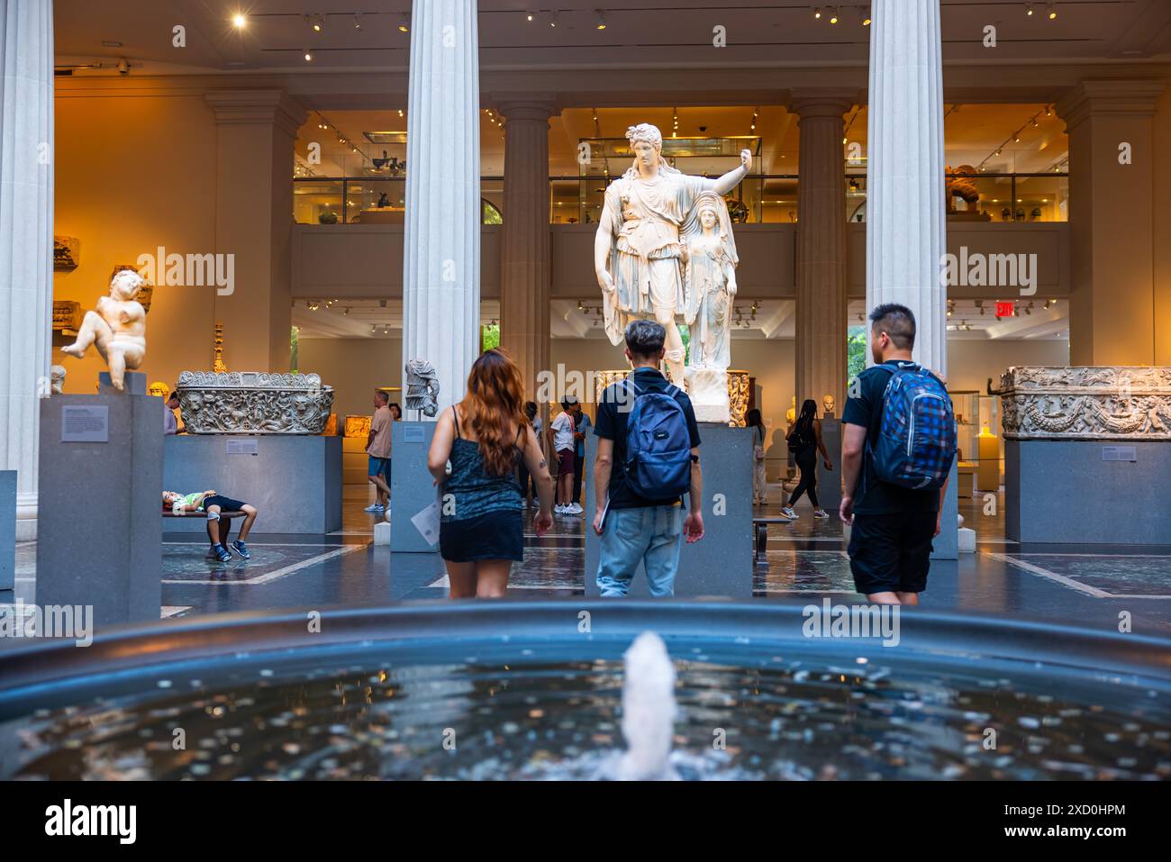 Attendees at the Metropolitan Museum of Art, during the Museum Mile ...
