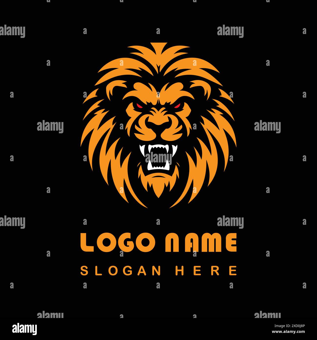 Angry Lion Face Logo With Vector File Stock Vector Image & Art - Alamy