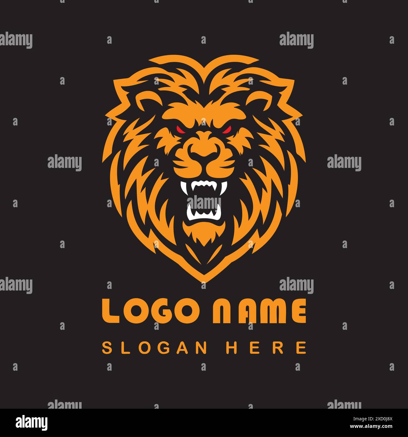 Aggressive Lion Logo Lion Logo Esport Stock Illustrations – 1,448