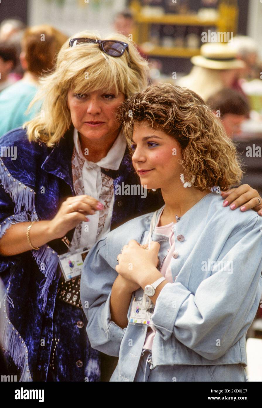 Norwegian singer Hanne Krogh chats with BeIlgiums Eurovision song ...