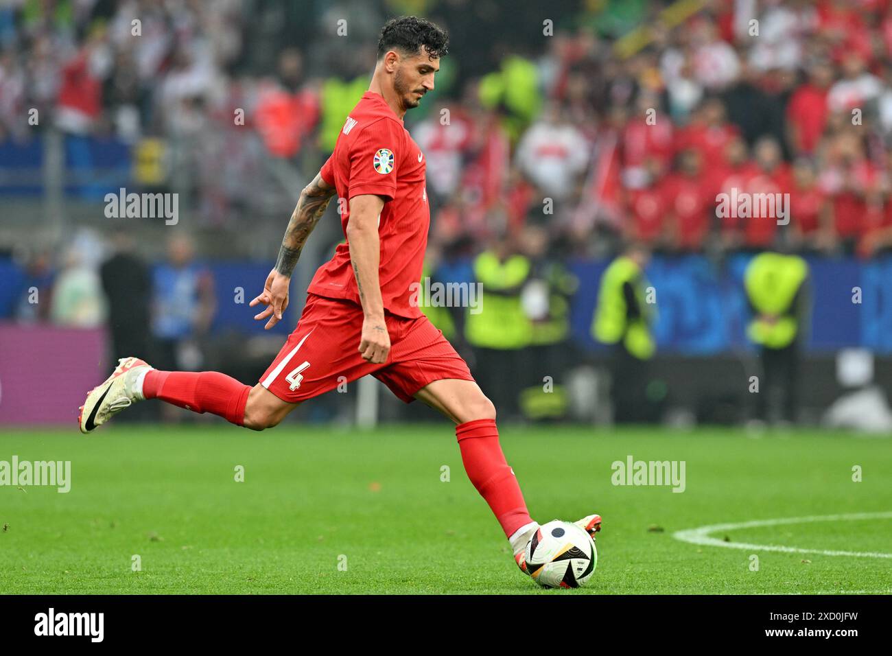Samet Akaydin (4) of Turkey pictured during a soccer game between the ...
