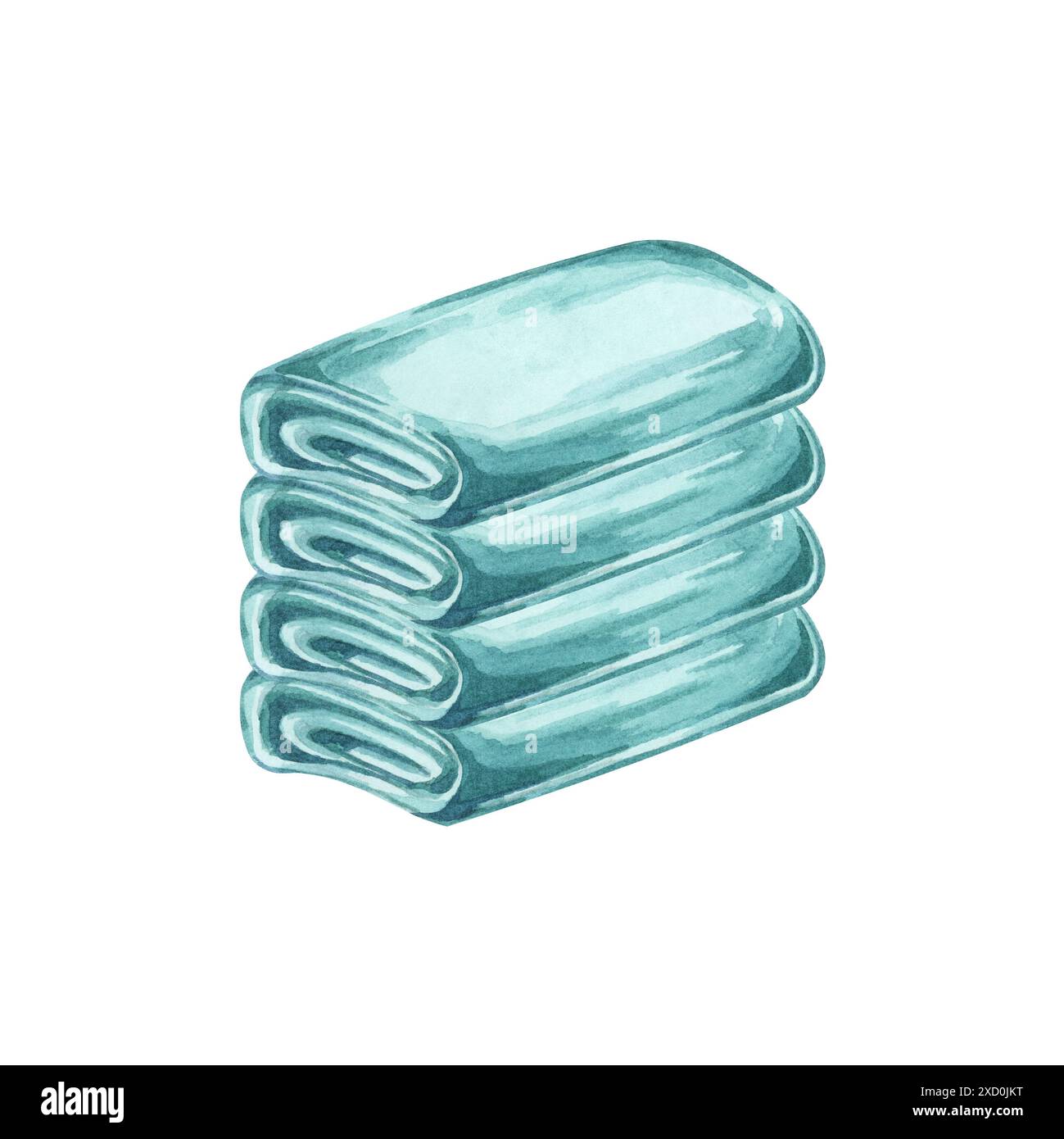 Pile of rags, washcloth or towels from cotton or microfiber material ...