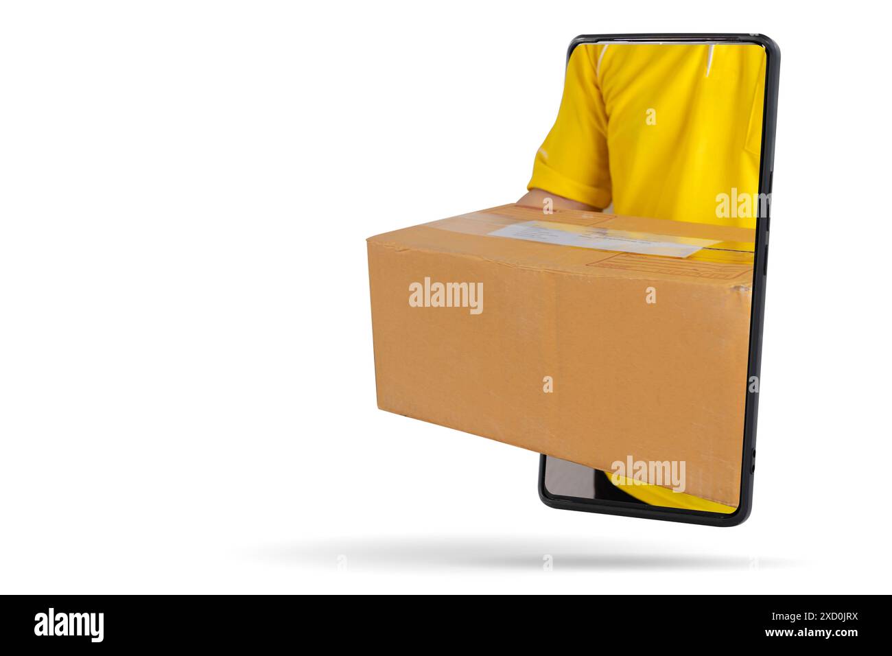 Delivery goods courier paper Cut Out Stock Images & Pictures - Alamy