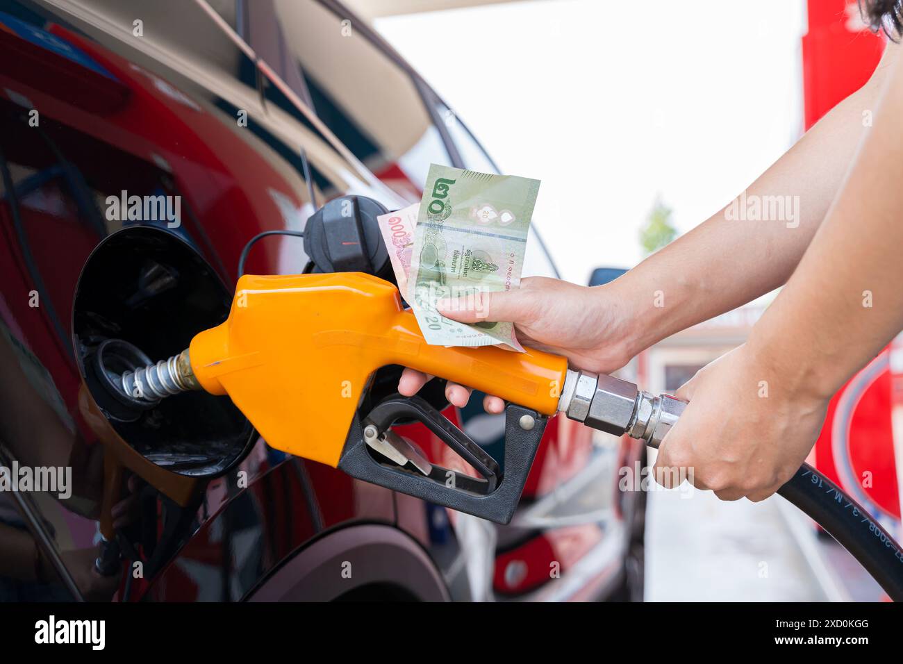 Person filling car with gas hi-res stock photography and images - Alamy