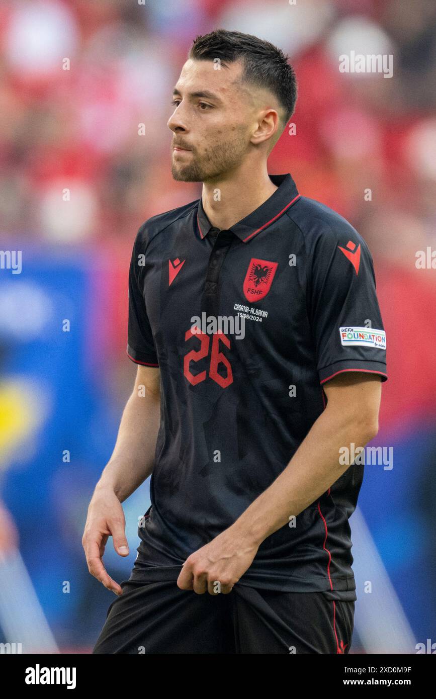 Hamburg, Germany. 19th June, 2024. Arbër Hoxha of Albania during the ...