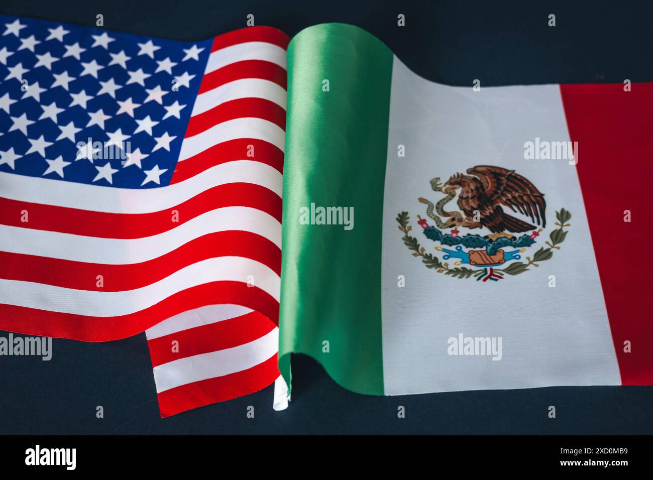 Flags of the USA and Mexico, the concept of mutual relations between ...