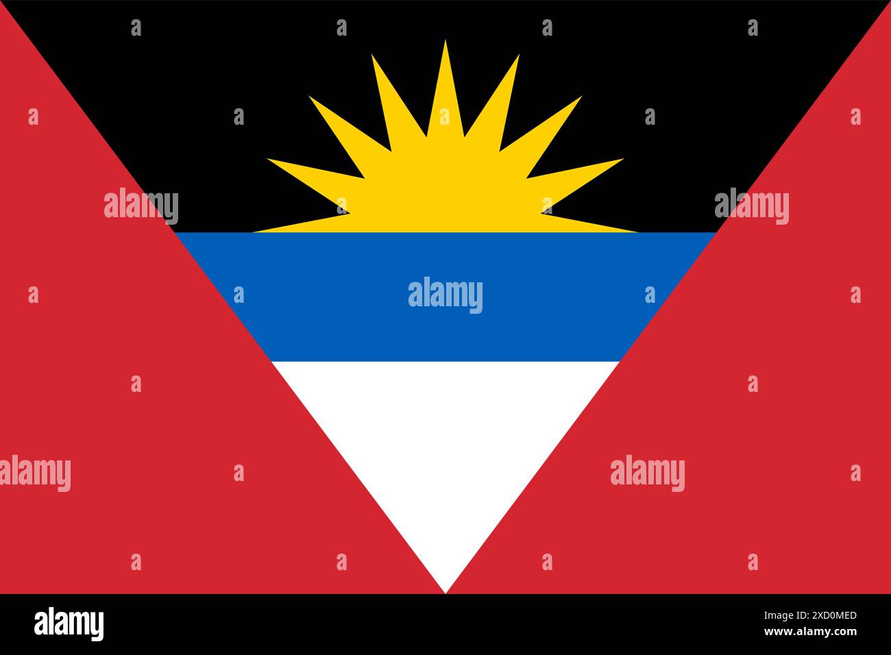flag of Antigua and Barbuda, official state symbol Stock Vector Image ...