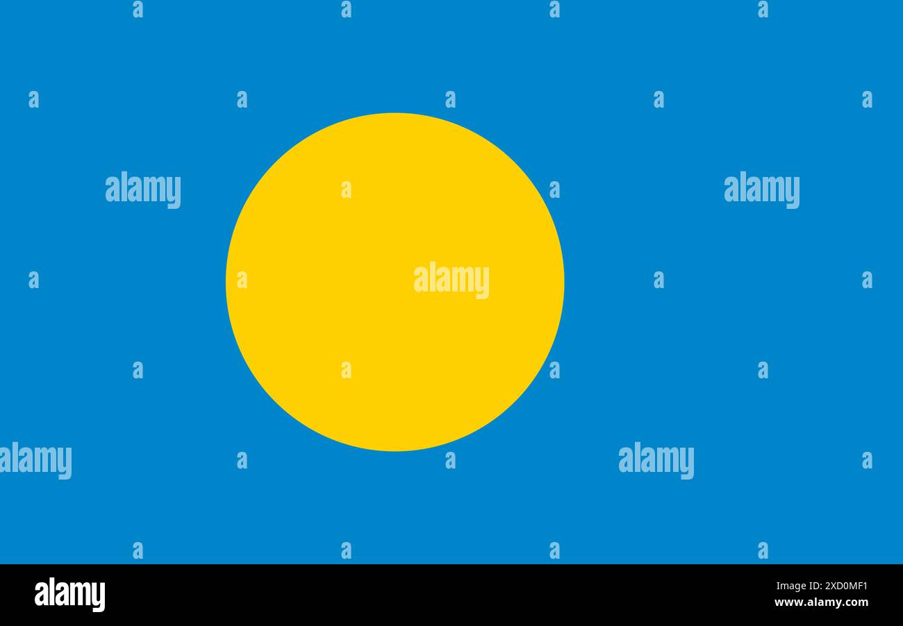 flag of Palau, official state symbol Stock Vector Image & Art - Alamy