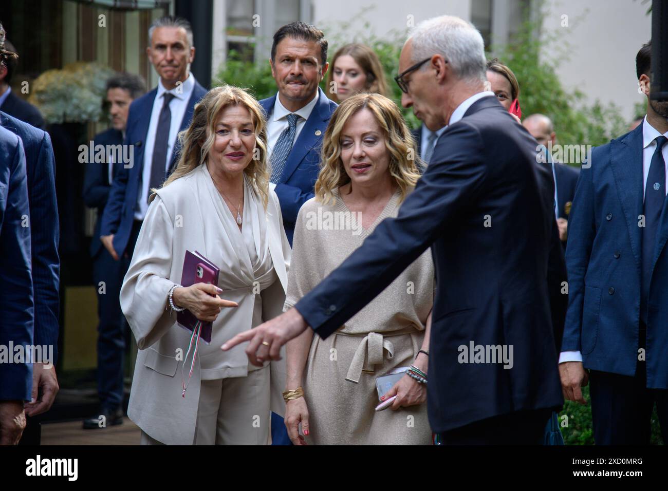 Milano, Italia. 19th June, 2024. Patrizia Scurti e Giorgia Meloni all ...