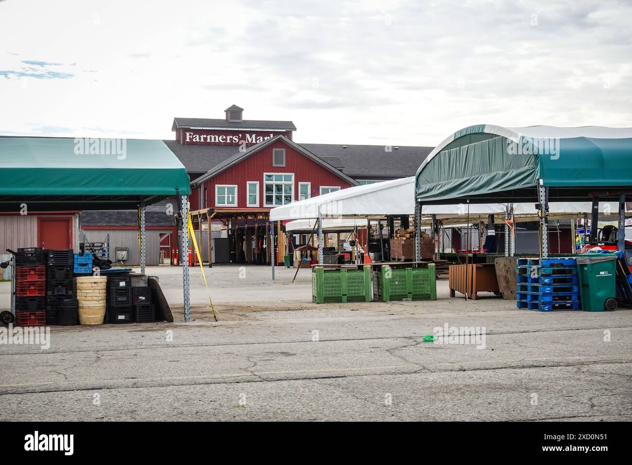 Entrance to St. Jacobs Farmers' Market building, featuring a prominent ...