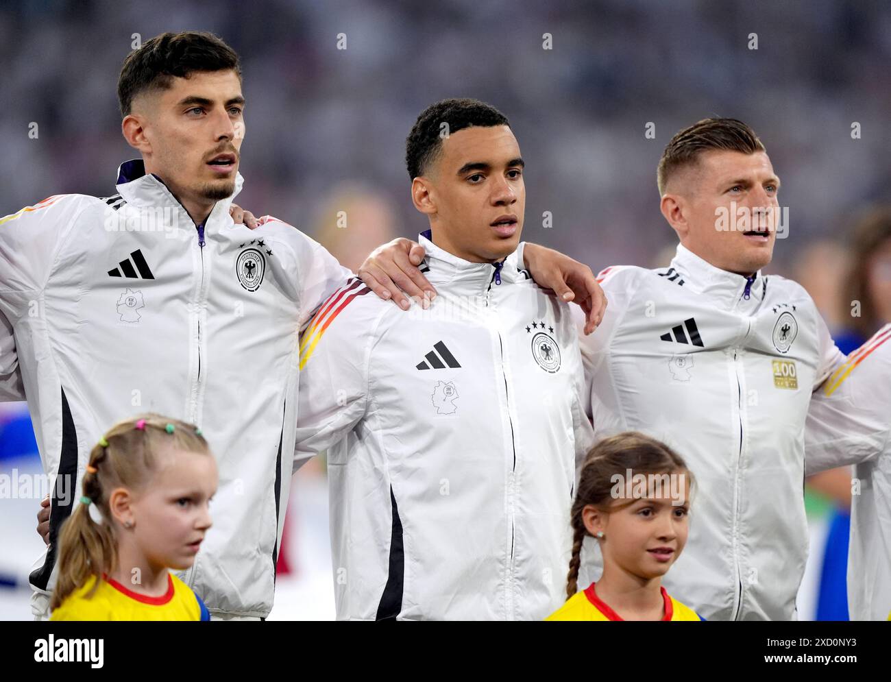 Germany's Kai Havertz, Jamal Musiala and Toni Kroos ahead of the UEFA ...