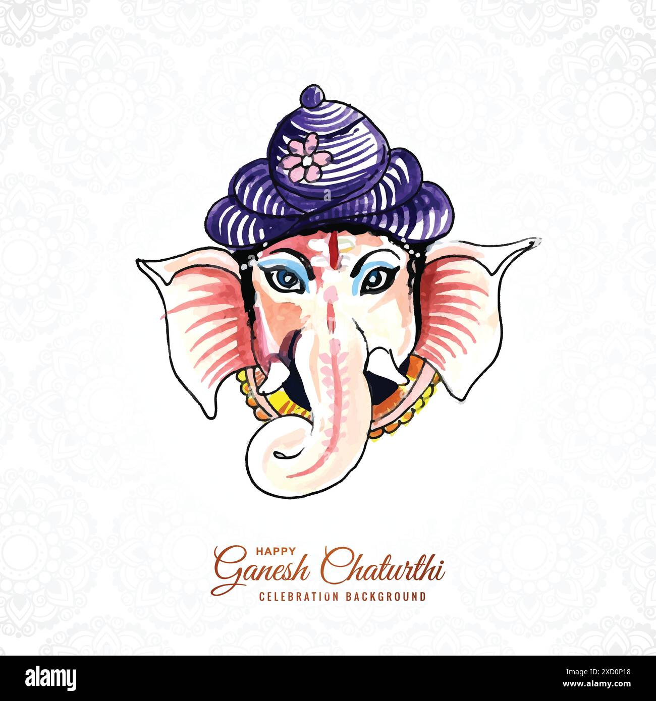 Hand drawn ganesh chaturthi hi-res stock photography and images - Alamy