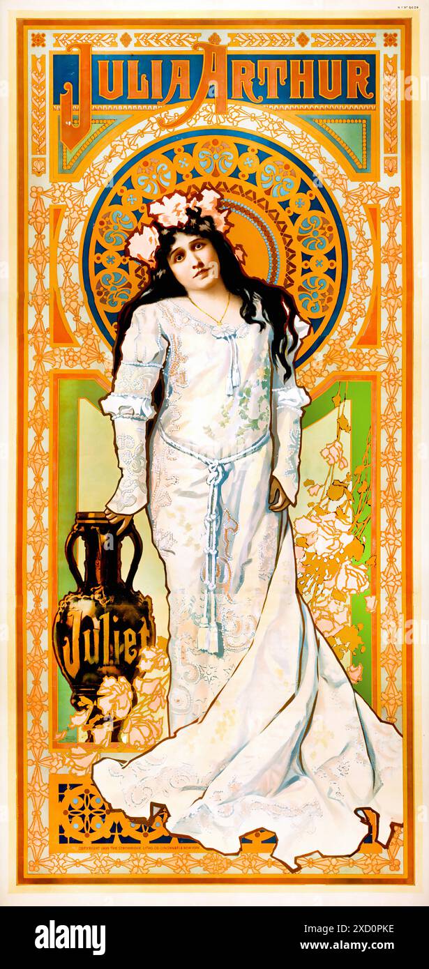 Julia Arthur, as Juliet, 1899. - Vintage Print Poster Stock Photo - Alamy