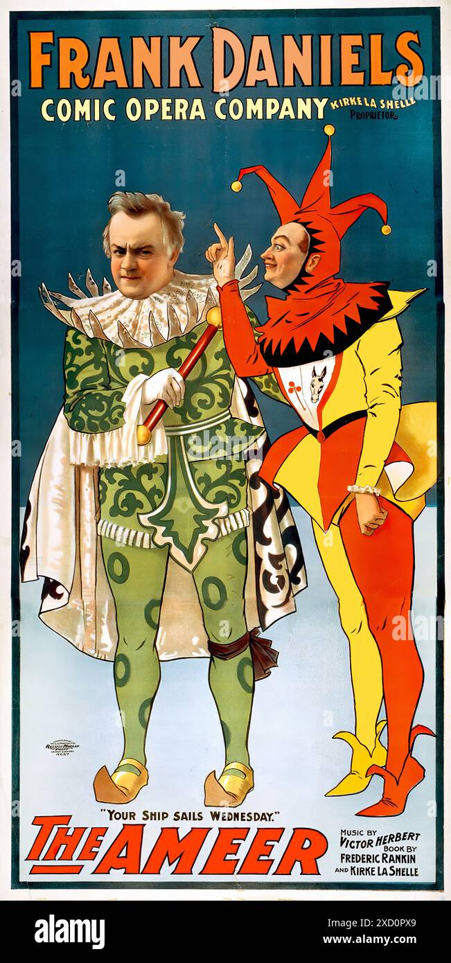 Frank Daniels Comic Opera Company, The Ameer, 1900. - Vintage Print ...