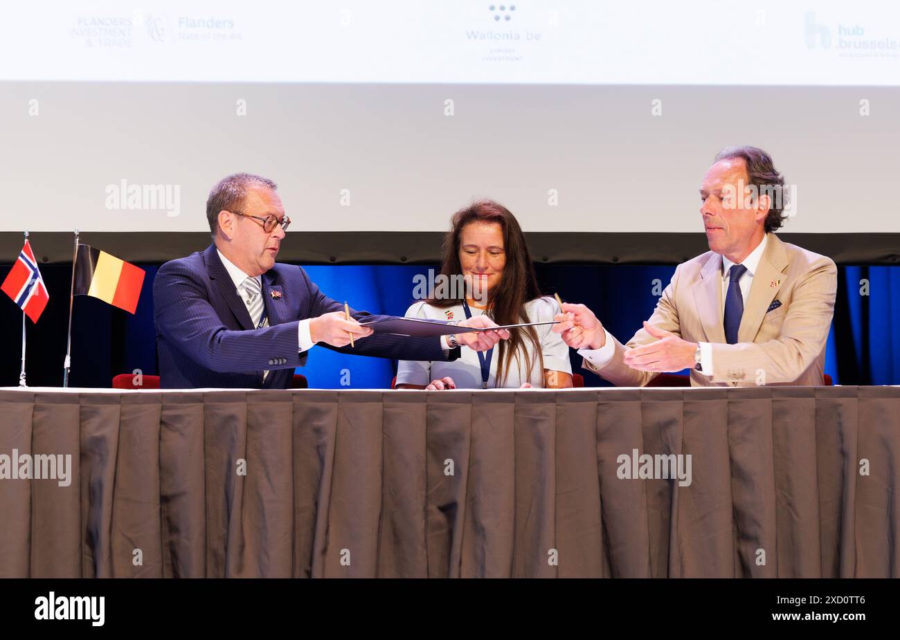 Oslo, Norway. 19th June, 2024. Fluxys CEO Pascal De Buck, Equinor ...