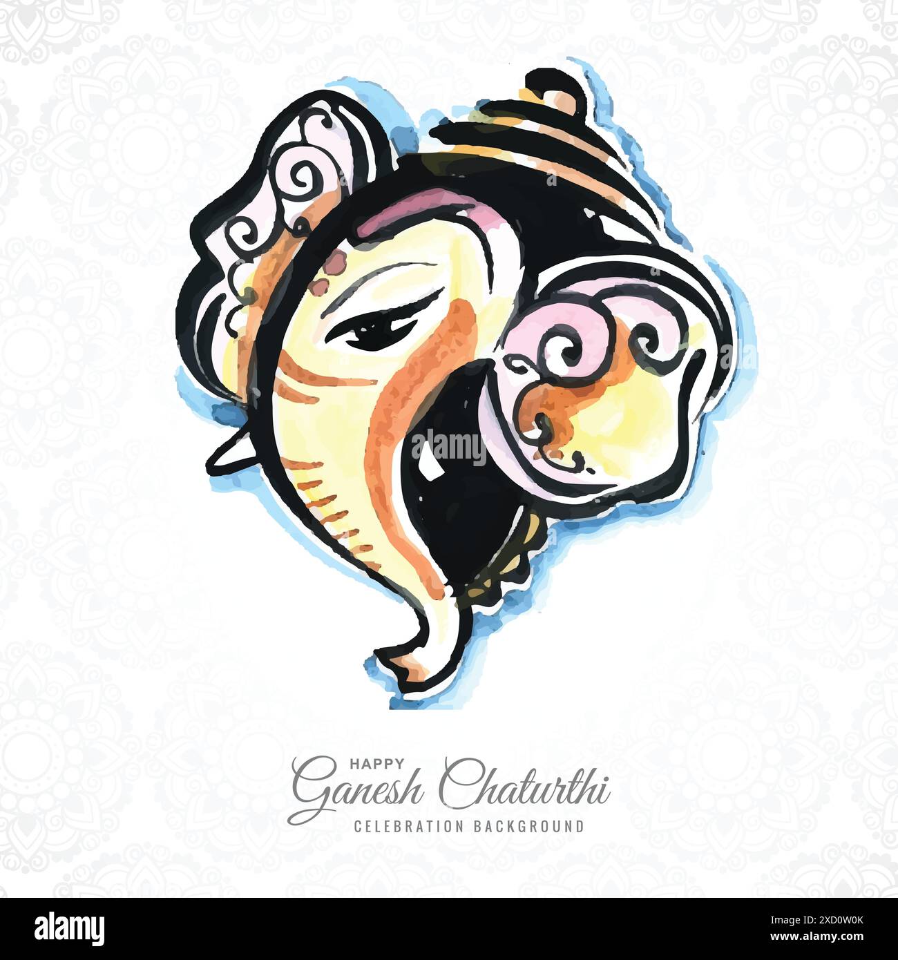 Artistic happy ganesh chaturthi creative card background Stock Vector ...