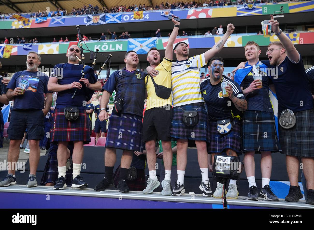 Scotland supporters before the UEFA Euro 2024 Group A match at the ...