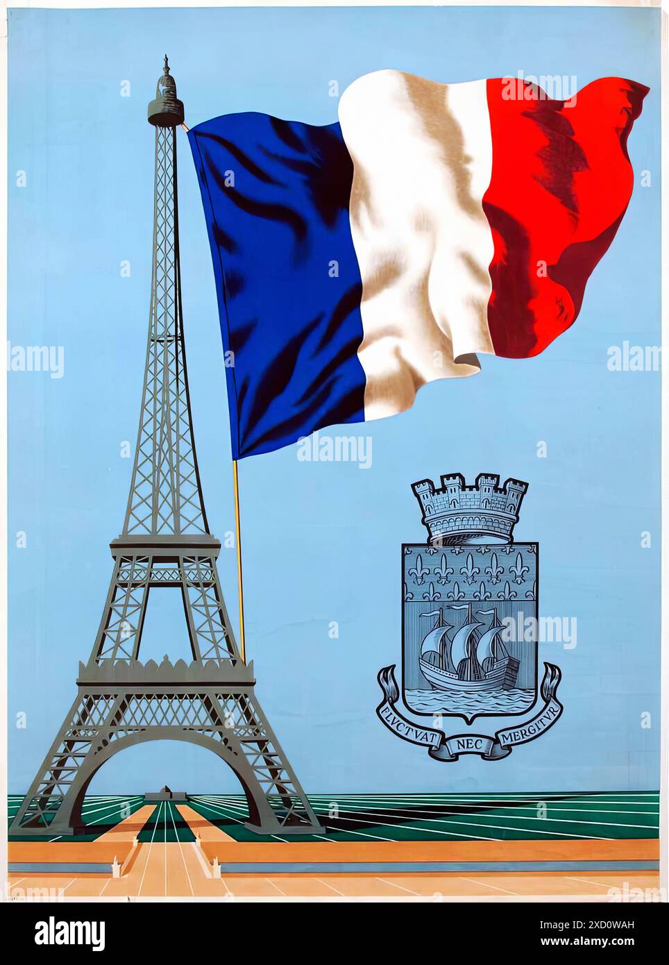 Paris, French Liberation, c. 1944. - Vintage Print Poster Stock Photo ...