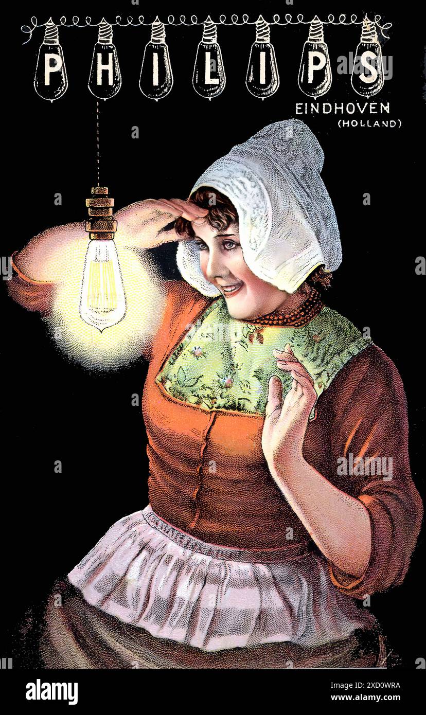 Philips-Eindhoven [lightbulb] - Vintage Advertising Print Poster Stock ...