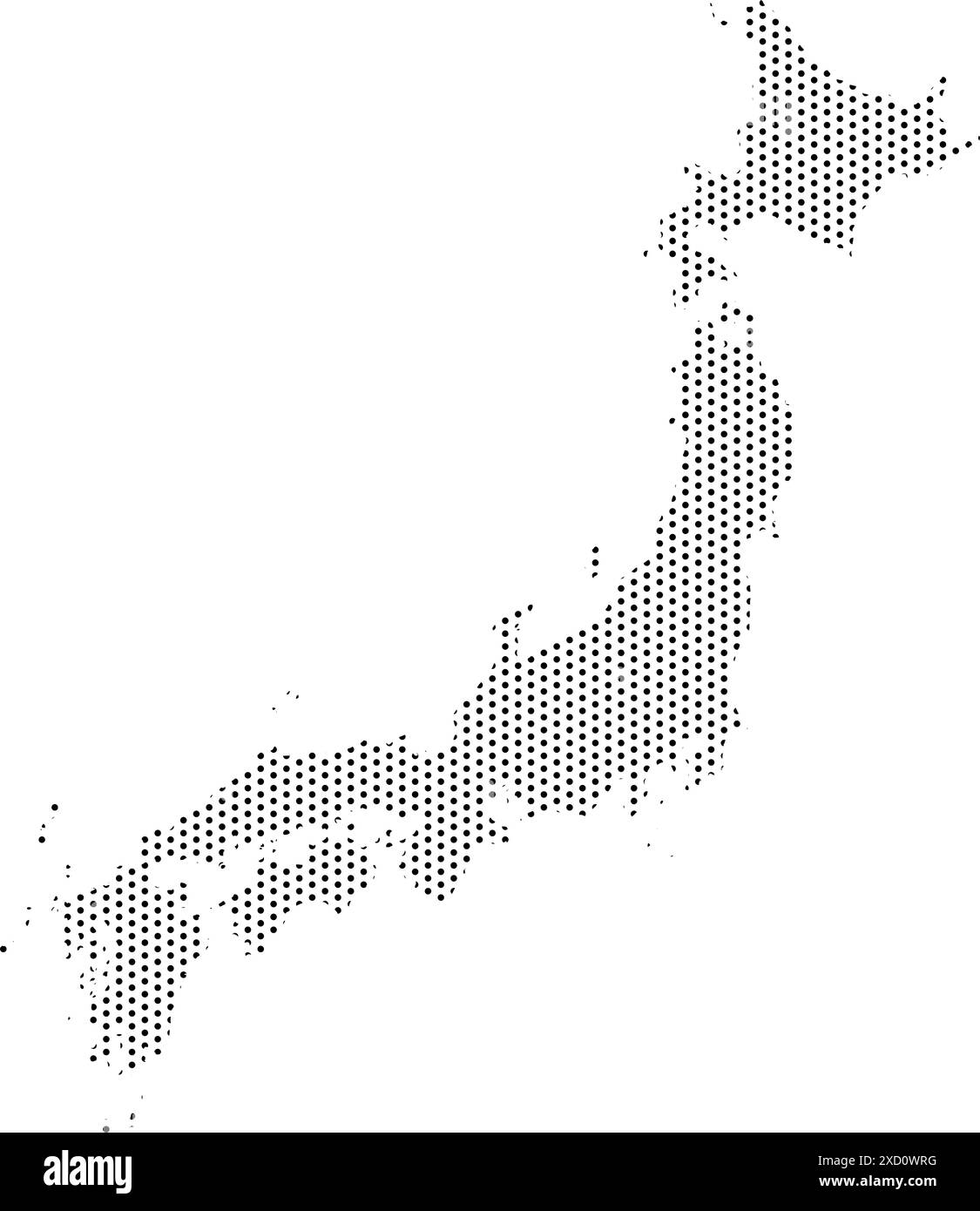 Japan map illustration Stock Vector Images - Alamy