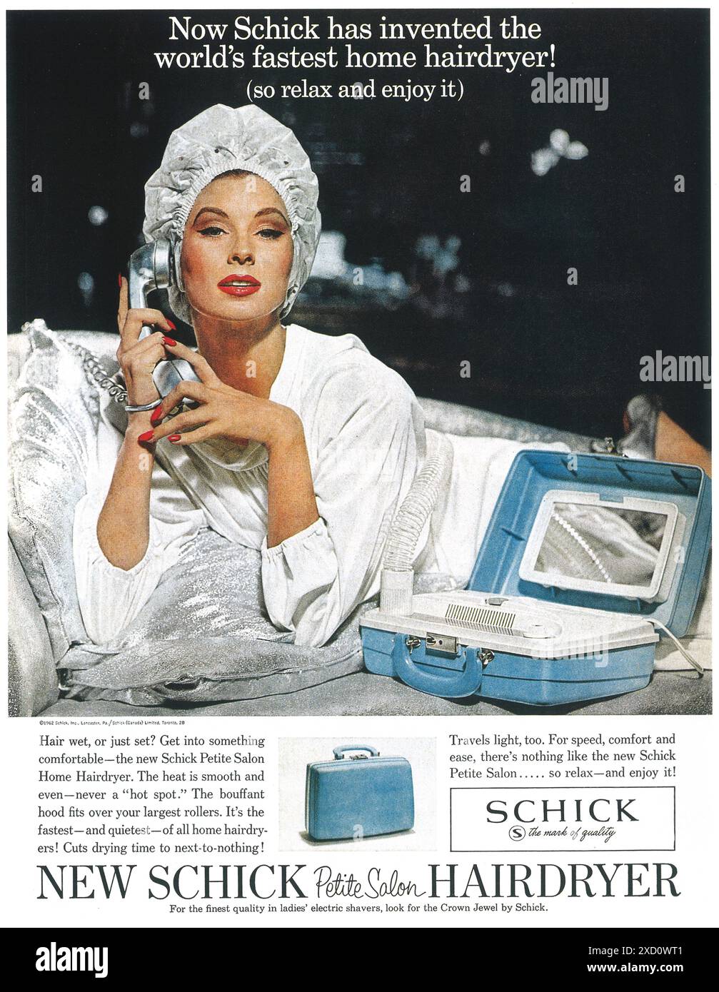 Hair dryer 1960s hi-res stock photography and images - Alamy