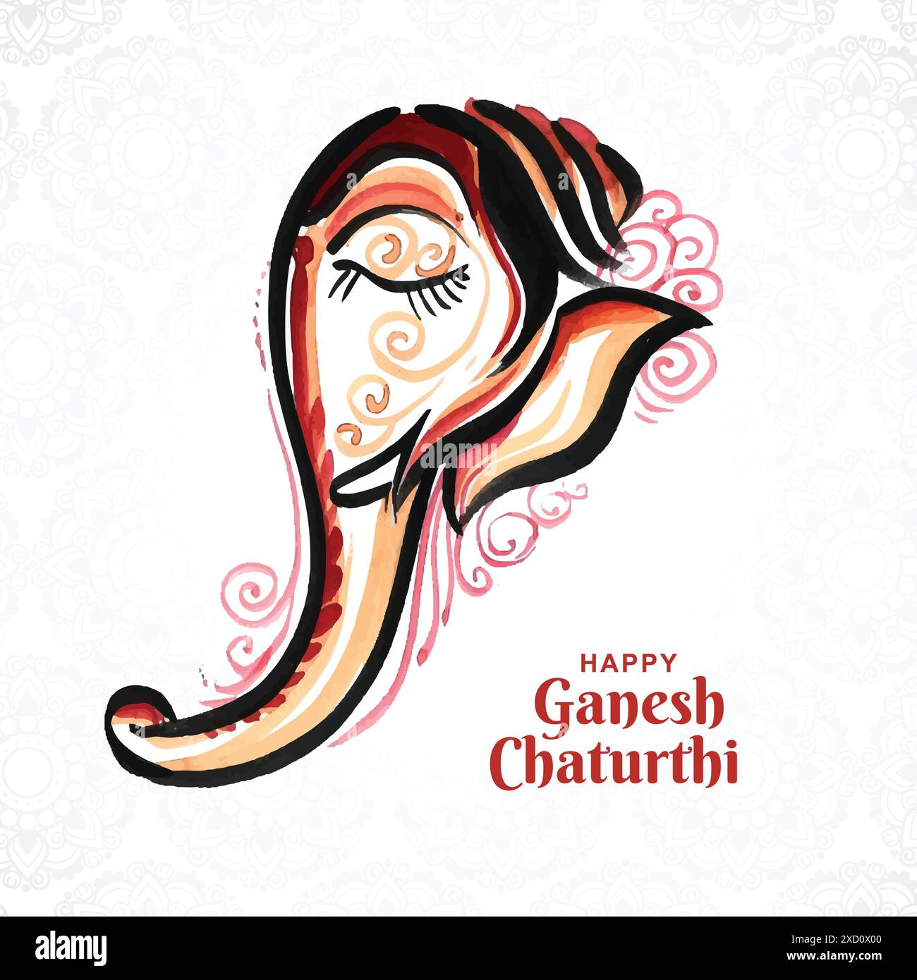 Artistic happy ganesh chaturthi creative card background Stock Vector ...