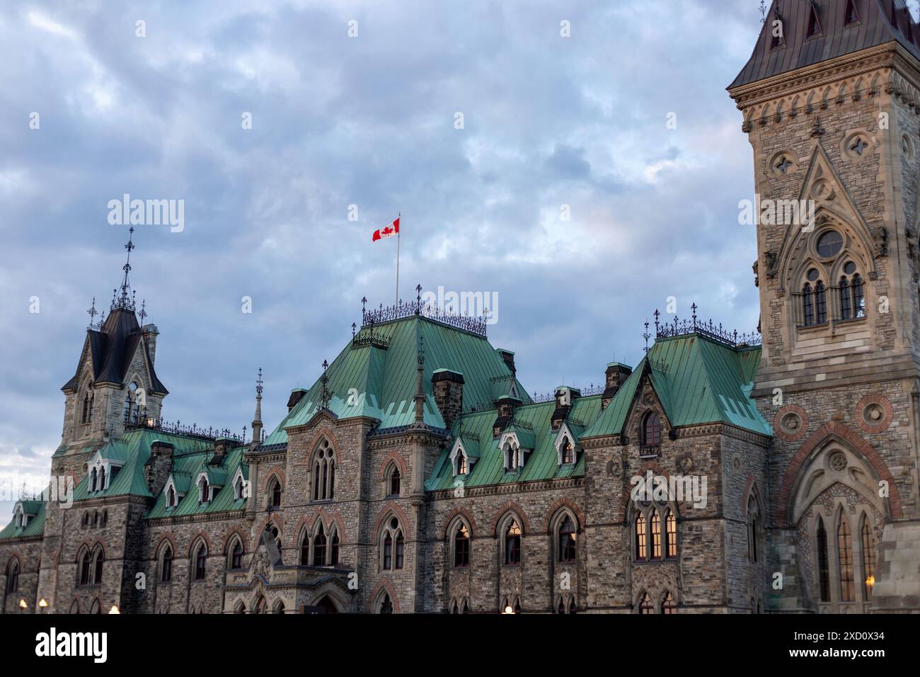 Ottawa, Canada - May 16, 2024: Parliament Hill, East Block building ...