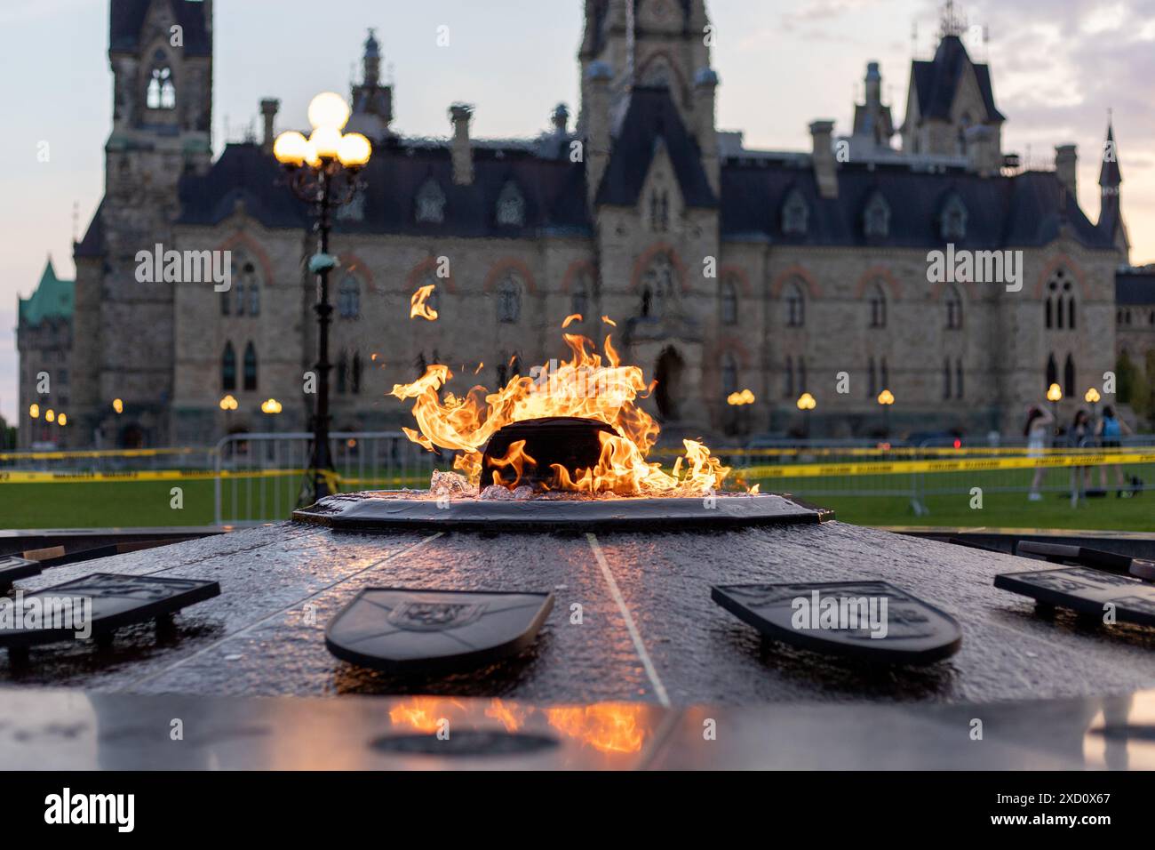 Ottawa, Canada - May 16, 2024: The Centennial Flame at Parliament Hill ...