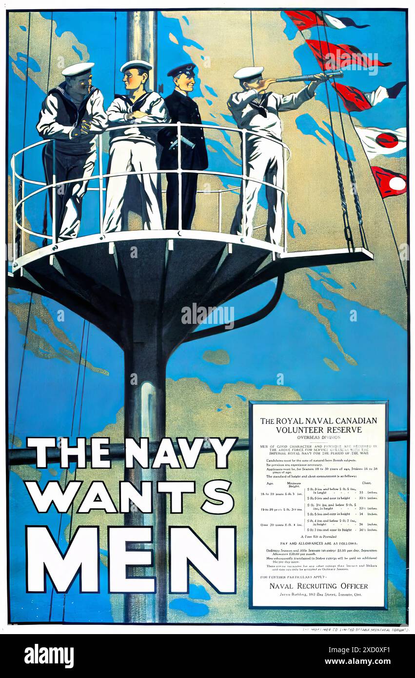 The Navy Wants Men, The Royal Naval Canadian Volunteer Reserve ...